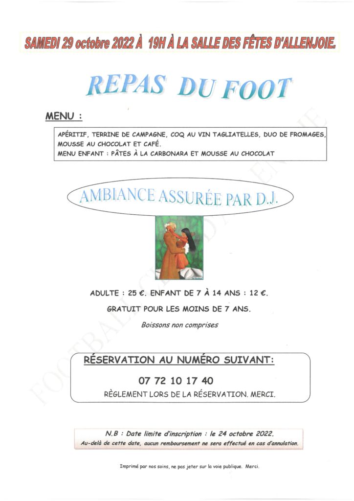 Repas du foot